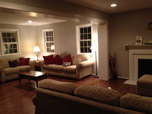 Need help with room layout for two adjoining rooms