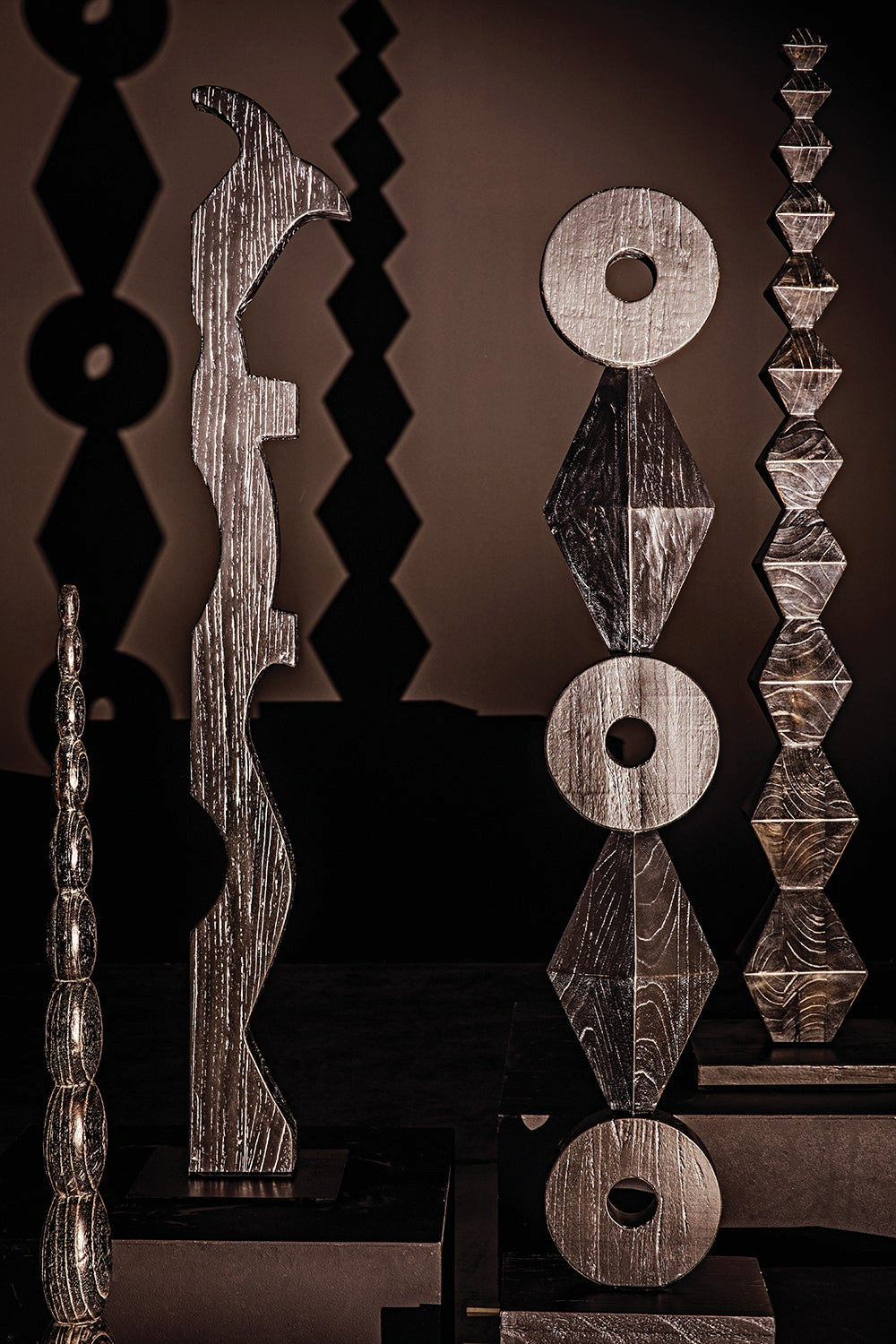 Totem Sculpture, Cinder Black - Transitional - Decorative Objects And ...