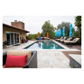 Poway Resort - Midcentury - Pool - San Diego - by Sills Landscape ...