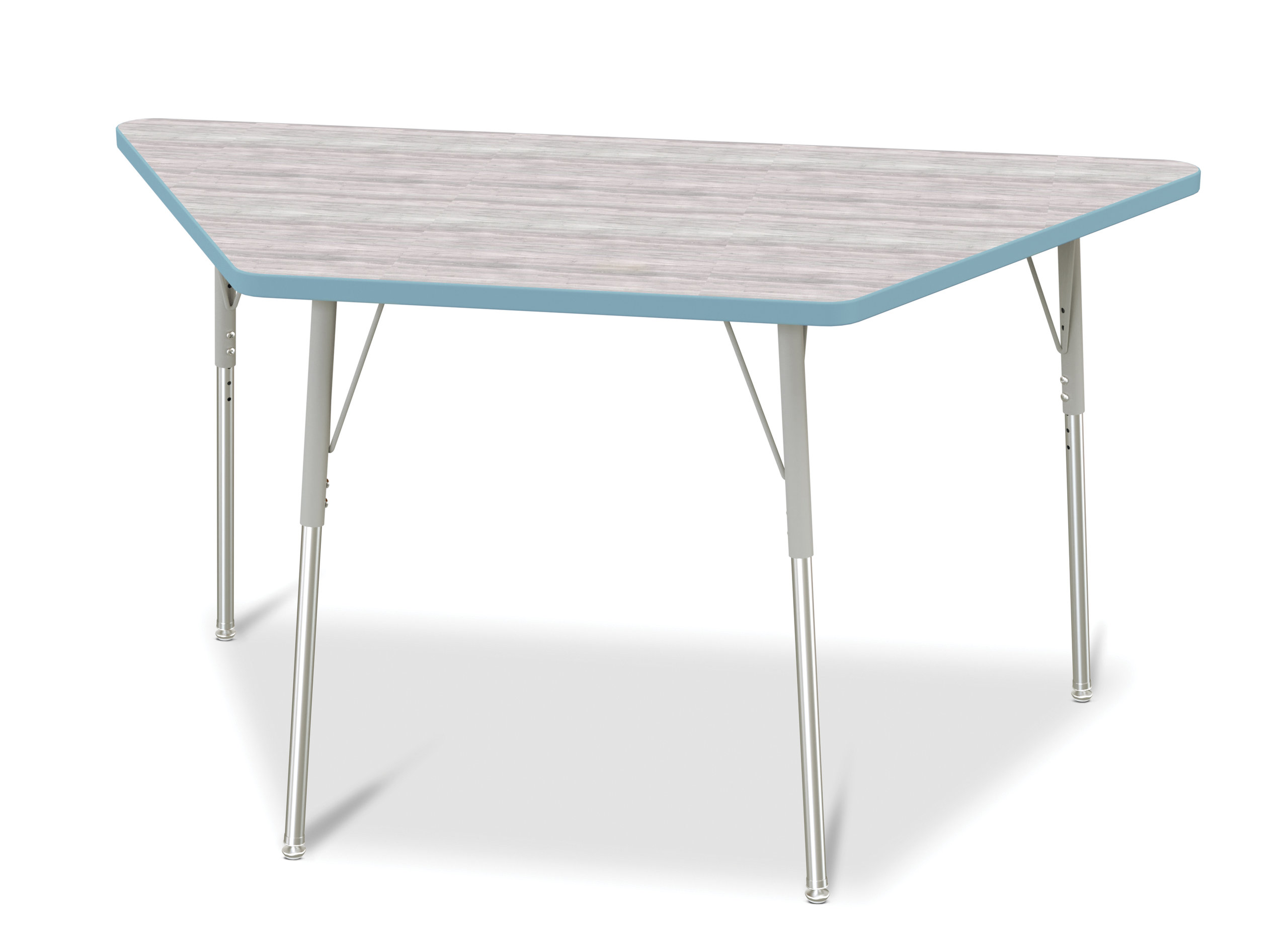 Trapezoid Activity Table - 30" X 60" A-height - Driftwood Gray/Coastal ...