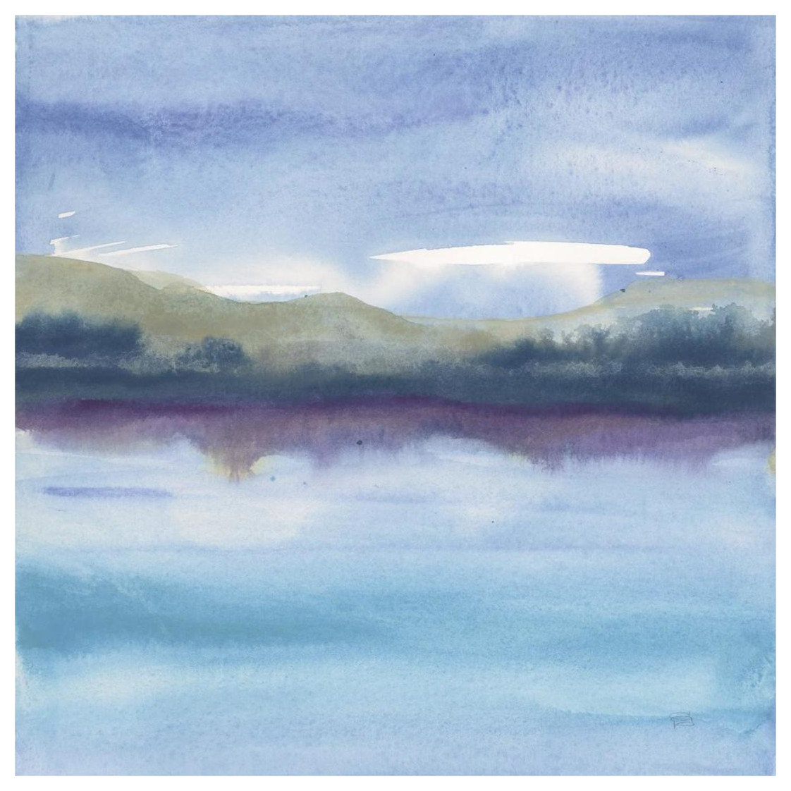 "Violet Reflection I" Digital Paper Print by Chris Paschke, 20"x20", 20 ...