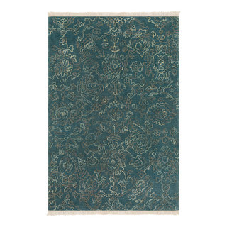 Wilmington Updated Traditional Navy Area Rug, 6'x9' - Mediterranean ...