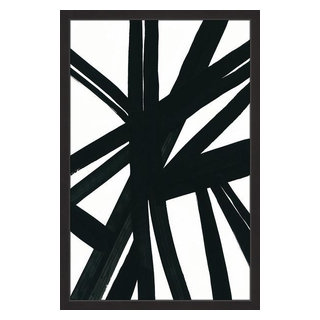 "Lines Over Lines" Framed Painting Print, 12"x18" - Contemporary ...