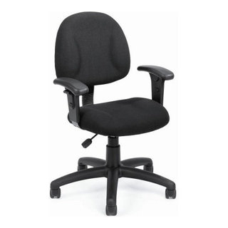 Occ Fabric Deluxe Posture Task Chair Black Computer Desk Chair ...