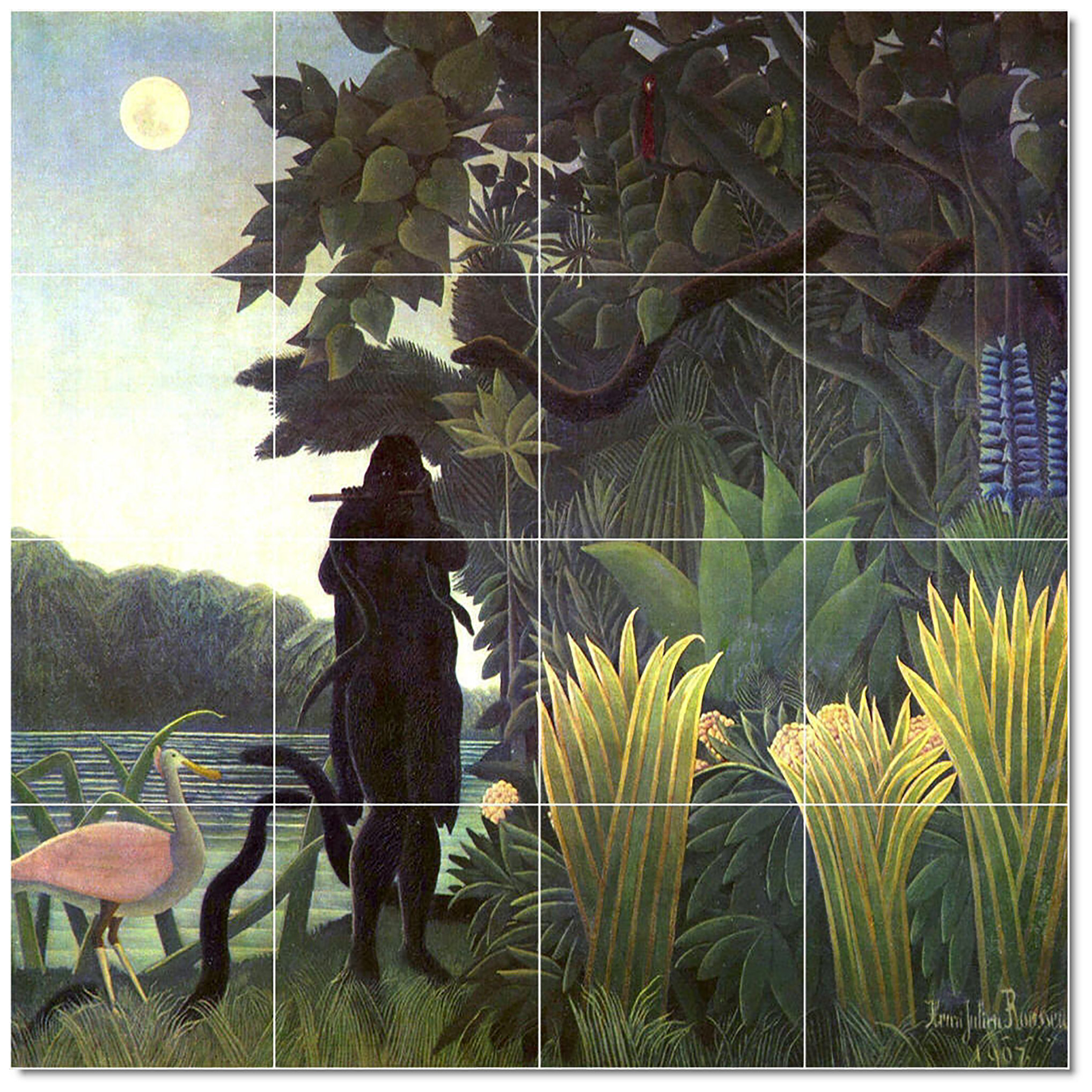 Jean-Jacques Rousseau Poster Art Painting Ceramic Tile Mural #89, 24 ...