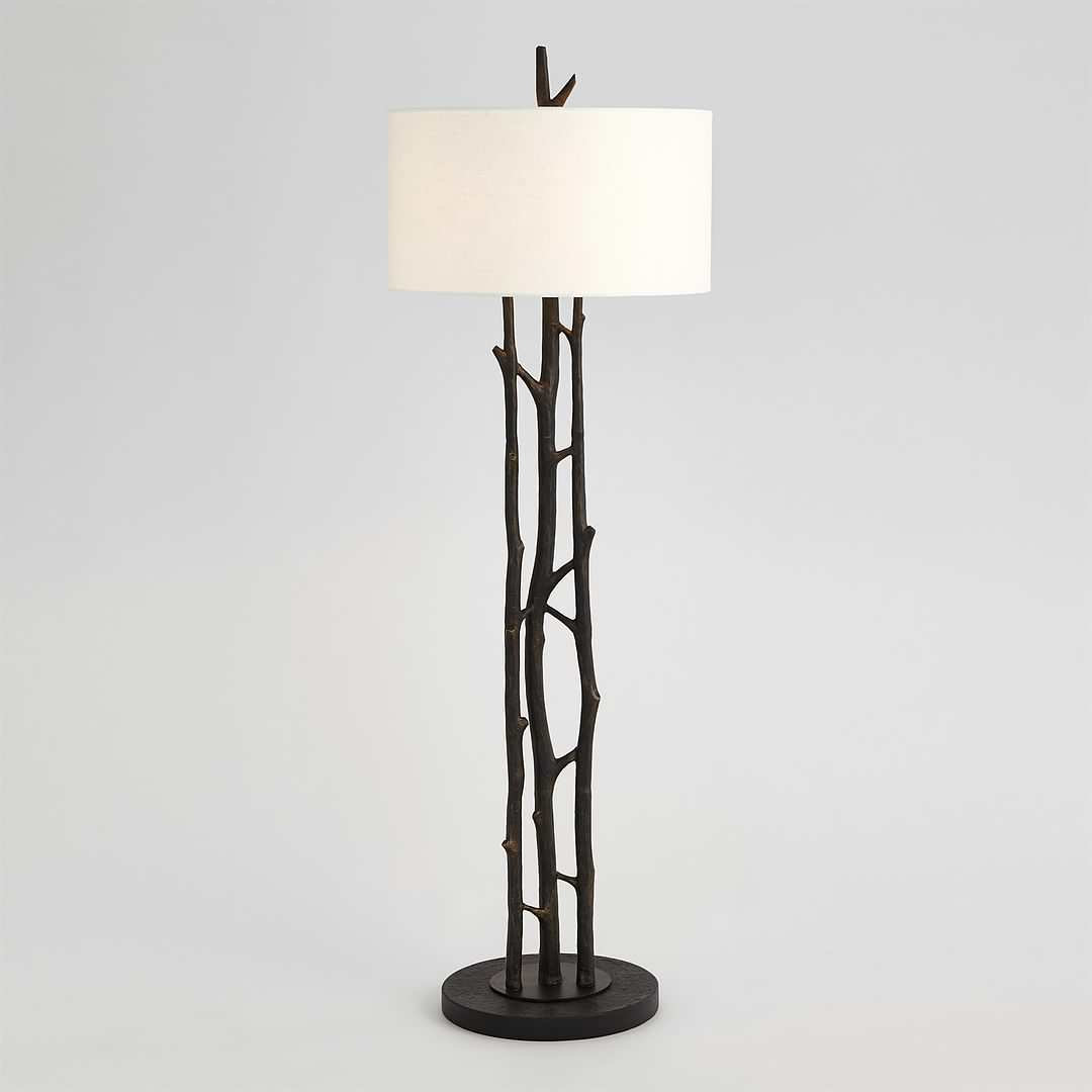 Elegant Modern Tree Branches Floor Lamp Bronze Iron 63 in Faux Bois ...