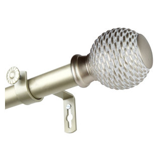 Wicker 1" Curtain Rod, 48-84" - Tropical - Curtain Rods - by Rod Desyne ...