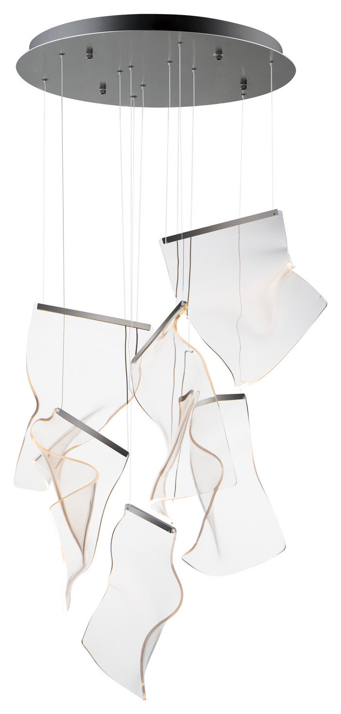 Rinkle LED Pendant, Brushed Gunmetal - Contemporary - Pendant Lighting ...