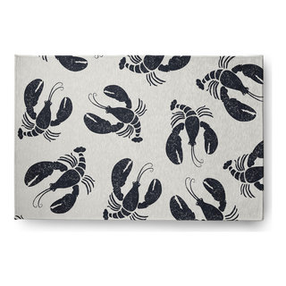 Lobster Fest Nautical Chenille Rug, 4' x 6' - Beach Style - Area Rugs ...