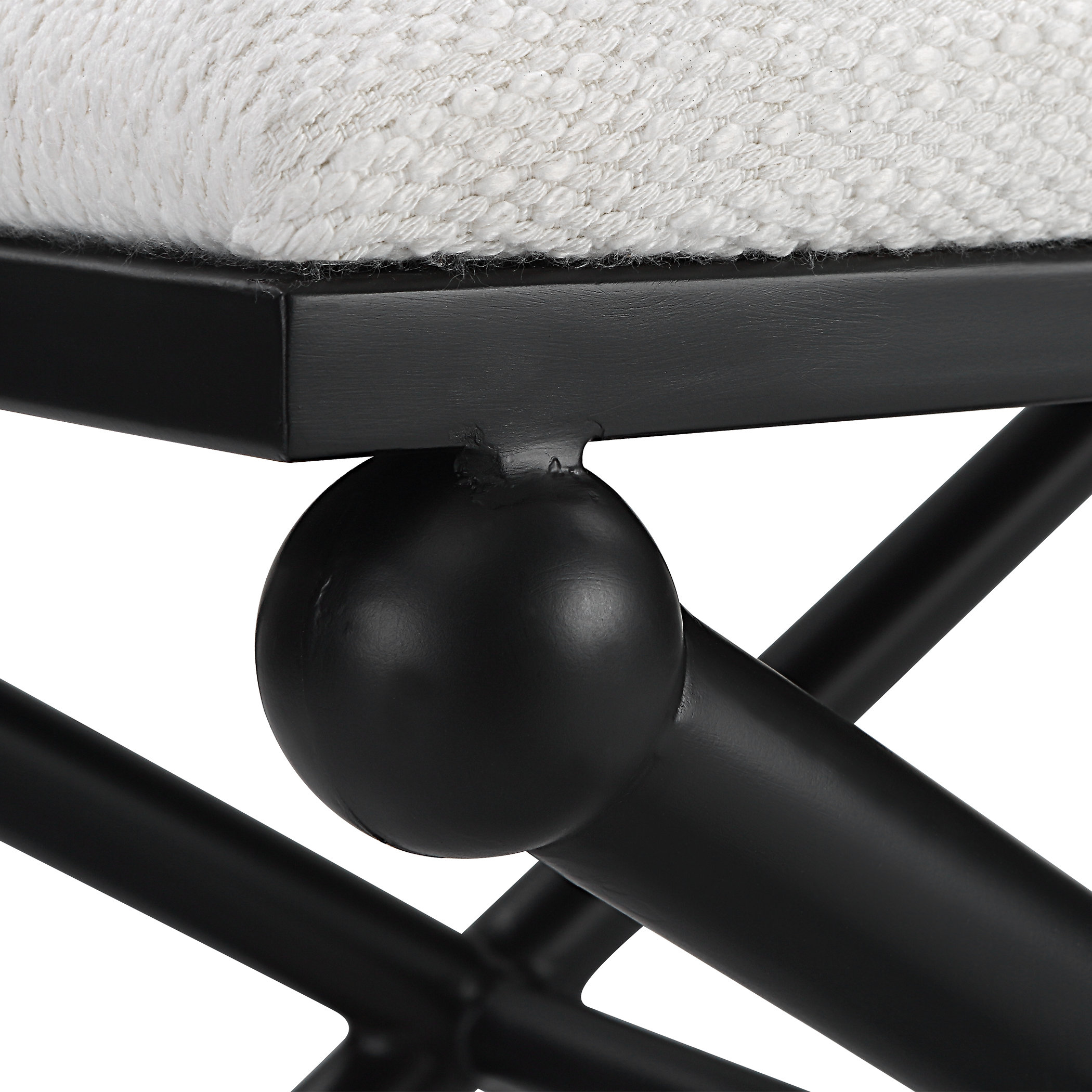 Uttermost Andrews White Small bench - Transitional - Vanity Stools And ...