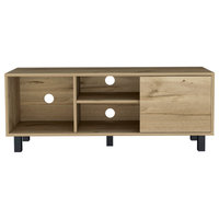 Rome TV Stand For TVs up to 43" with 3 Open Shelves and 1 Cabinet ...
