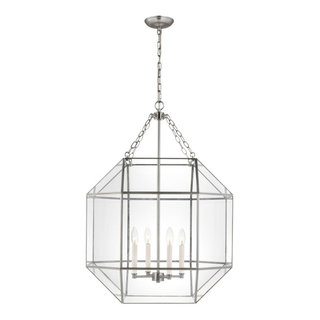 Morrison Four Light Lantern in Brushed Nickel - Transitional - Pendant ...