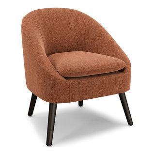 Redding Accent Chair in Polyester Fabric - Midcentury - Armchairs And ...