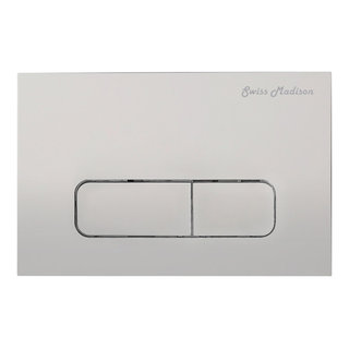 Wall Mount Dual Flush Actuator Plate with Rectangle Push Buttons in ...