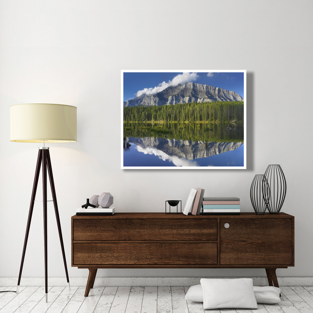 "Mount Rundle and boreal forest, Johnson Lake, Banff NP" Paper Art, 18 ...