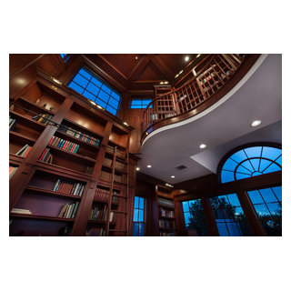 Home Library with an Upper Cupola Octagon & Belvedere - Traditional ...