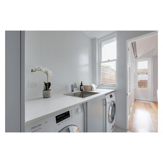 Under Bench Washing Machine & Condenser Dryer - Contemporary - Laundry ...