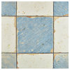 Artisan Ceramic Floor and Wall Tile, Damero Azul, Sample - Farmhouse ...