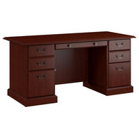 Bush Business Furniture Arlington Executive Desk with Drawers in ...