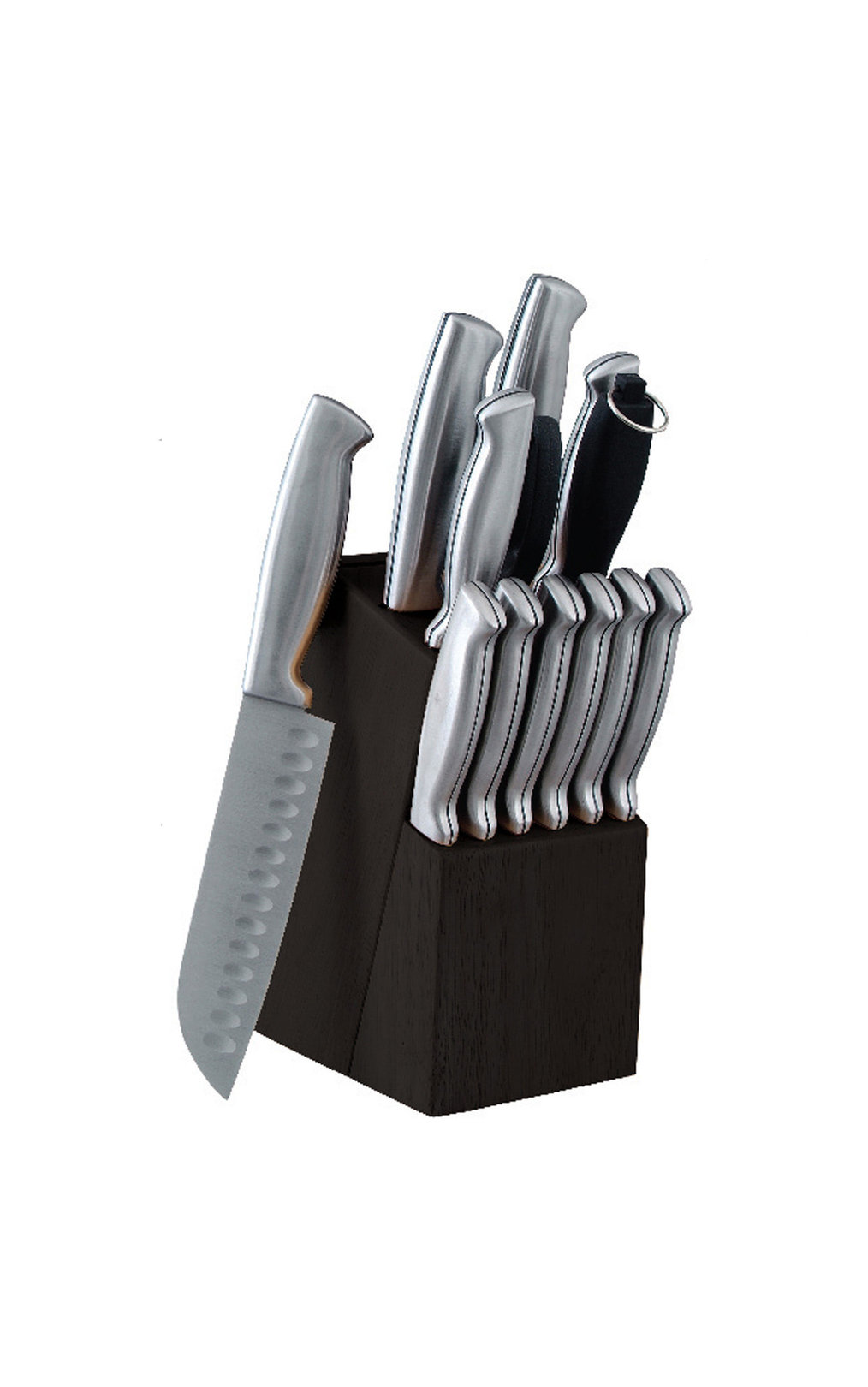 Oster Baldwyn 14 Piece Knife Cutlery Block Set Stainless Steel - Modern ...