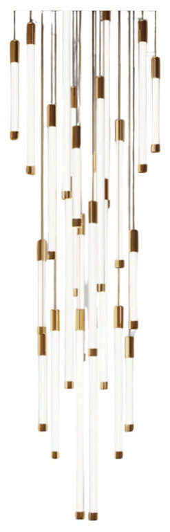 La Barra Duplex Staircase Foyer Chandelier - Modern - Chandeliers - by ...