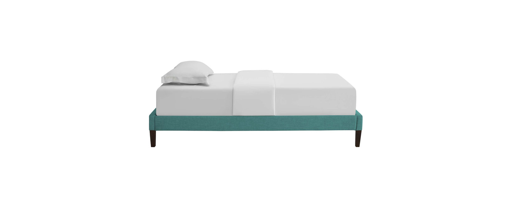 Modern Contemporary Urban Living Design Platform Bed Frame, Fabric ...