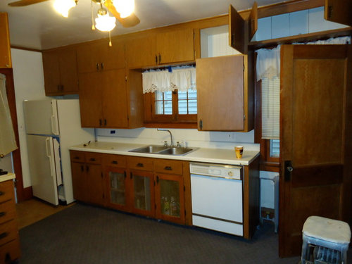 1925 Bungalow Kitchen - before & after
