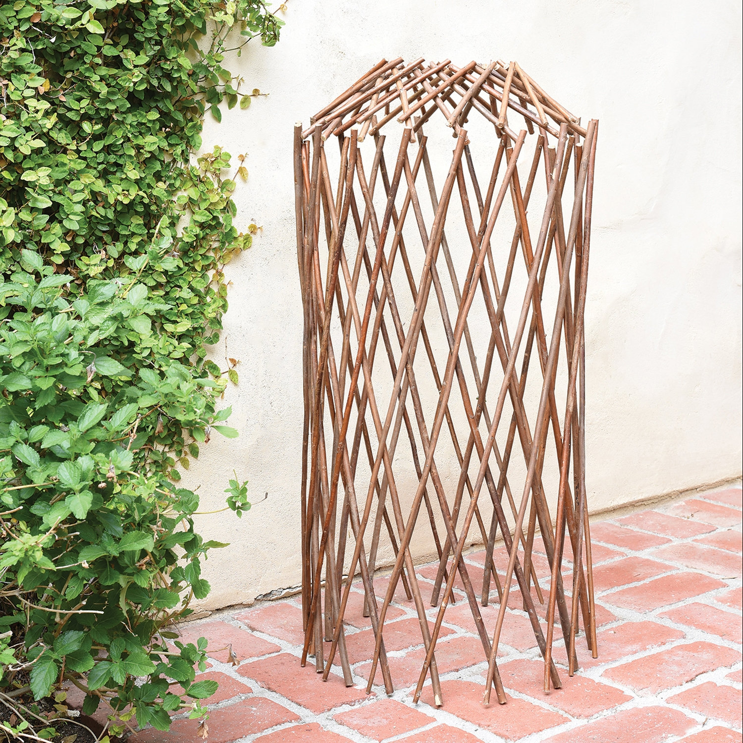 Willow Trellis, Natural, 13.5x13.5x34 - Rustic - Garden Trellises - by ...