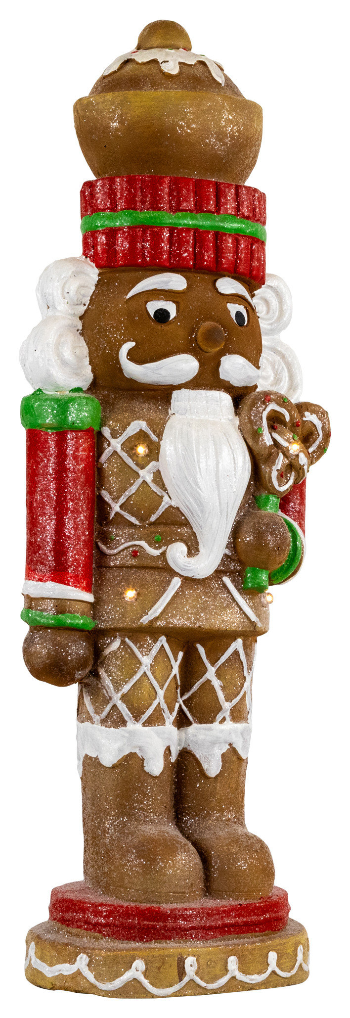 25.5" LED Lighted Gingerbread Nutcracker Tabletop Christmas Figurine - Modern - Holiday Accents ...