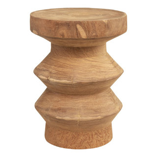 Handmade Wooden Stool Table, Versmissen Rook - Rustic - Side Tables And ...