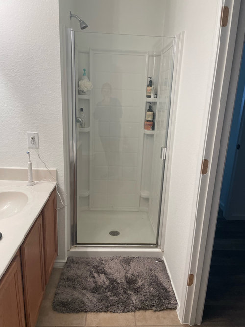 Help laying out small linear master bathroom