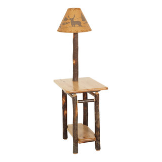 Hickory Log End Table with Lamp - Rustic - Floor Lamps - by Furniture ...
