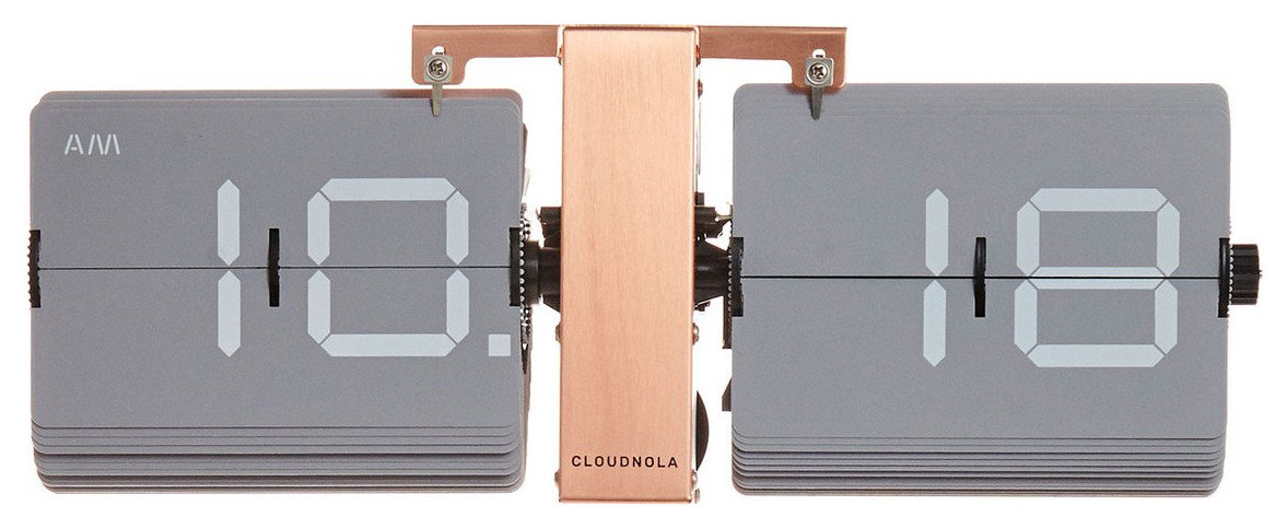 Flipping Out Flip Clock, Gray - Contemporary - Wall Clocks - by ...