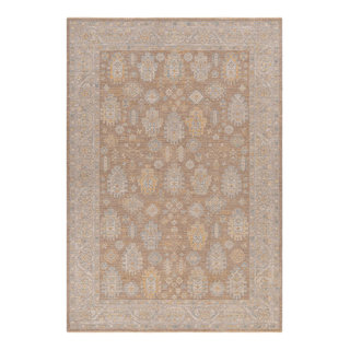 Surya Avant Garde Rug 5'3" Round, Dark Brown & Medium Gray ...
