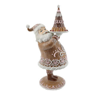 December Diamonds Gingerbread Santa With Dessert - Contemporary ...