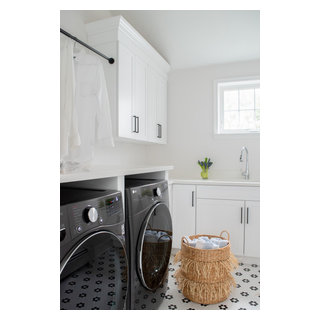 Modern Bathroom & Laundry Room Update - Beach Style - Laundry Room ...