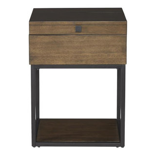 Chairside Table, Cinnamon/Black - Contemporary - Accent Chests And ...