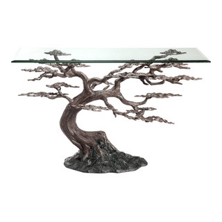 Cypress Tree Console Table - Rustic - Console Tables - by SPI | Houzz