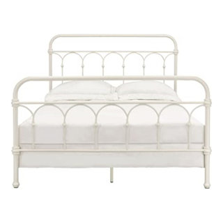 Bd00132Q, Queen Bed, White Finish, Citron - Traditional - Panel Beds ...