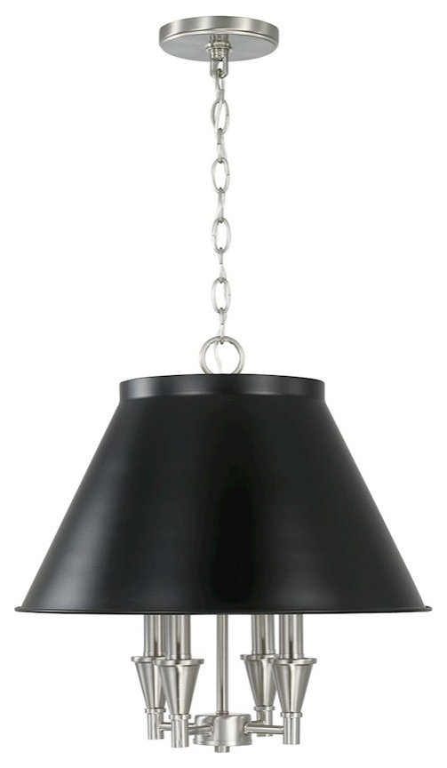 Capital Lighting Benson 4 Light Pendant, Black Tie - Transitional ...