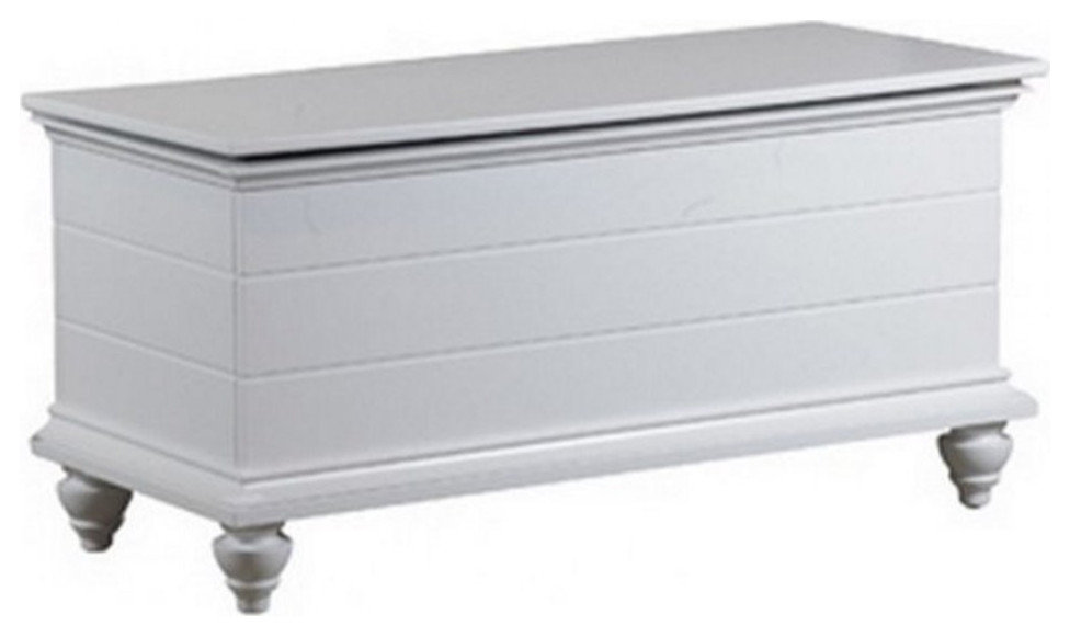 Bowery Hill Transitional Rubberwood Cedar Chest with Safety Hinge in ...