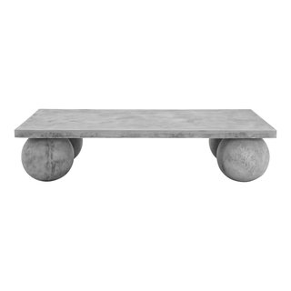 Dani Rectangular Coffee Table, Large - Industrial - Outdoor Coffee ...