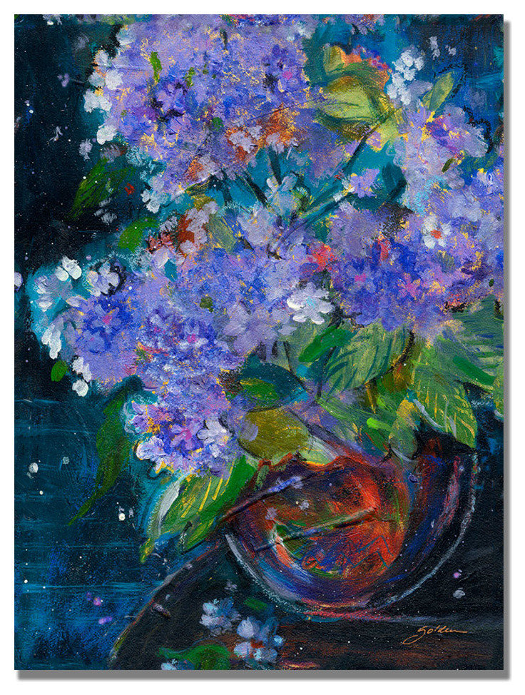 'Bouquet in Violet' Canvas Art by Sheila Golden, 35" x 47 ...