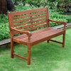 Nantucket Garden Bench, Natural - Traditional - Outdoor Benches - by ...