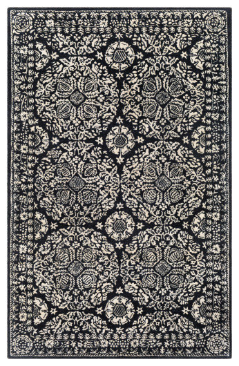 Surya Smithsonian SMI-2167 5'x8' Rug, Black/Khaki/Ivory - Traditional ...