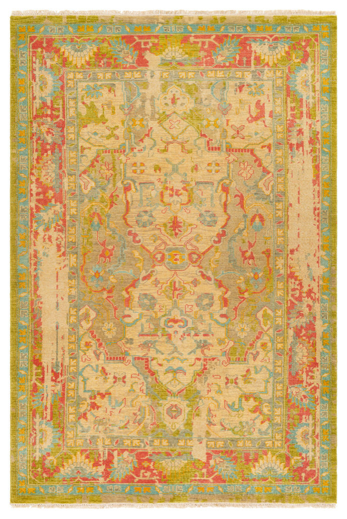 Surya Festival FVL-1000 Traditional Area Rug, 6' x 9' Rectangle ...