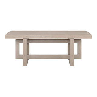 Breslow 47 Wide Rectangular Coffee Table in Alder White - Contemporary ...