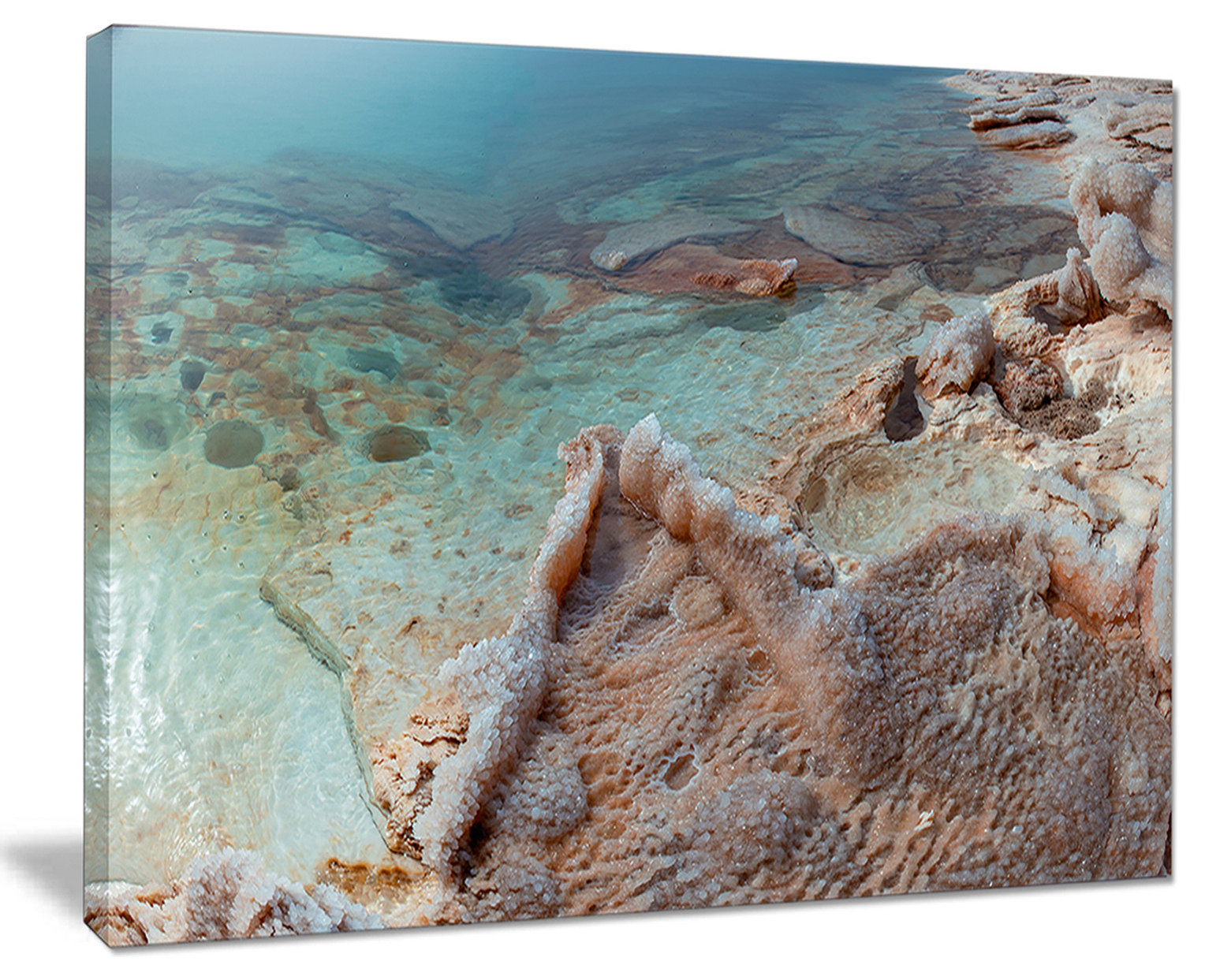 "Dead Sea Shore With Crystallized Salt" Landscape Wall Art, 40W X 30H ...