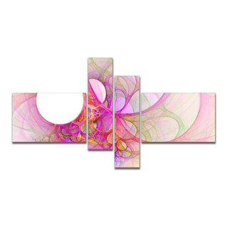 Light Pink Angel Wings on White, Multipanel Abstract Wall Art Canvas ...