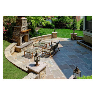 Flagstone Patio - Mediterranean - Patio - DC Metro - by Core Outdoor ...